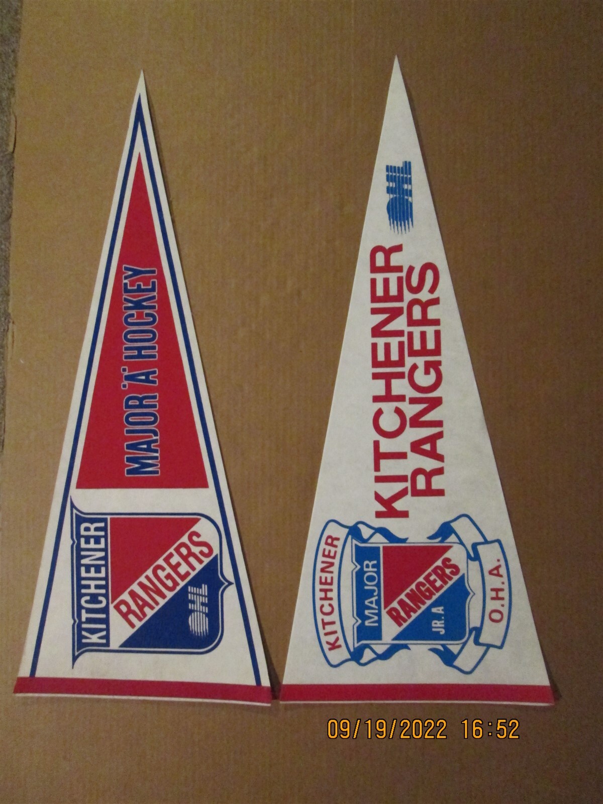 OHL Kitchener Rangers Vintage Circa 1980's Lot of 2 Team Logo Hockey ...