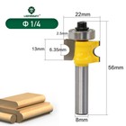 8mm Shank Bullnose Router Bit Set Bead Edge Moulding Profile Dowels ...