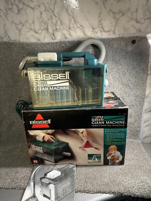 BISSELL LITTLE GREEN CLEAN MACHINE 1653-2 PORTABLE CARPET CLEANER ...
