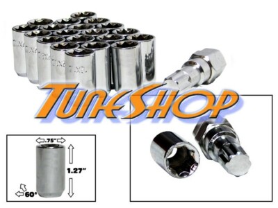 20 TUNER WHEEL LOCK LUG NUTS 8 POINT KEY 12X1.5 12 1.5 ACORN OPEN END ...