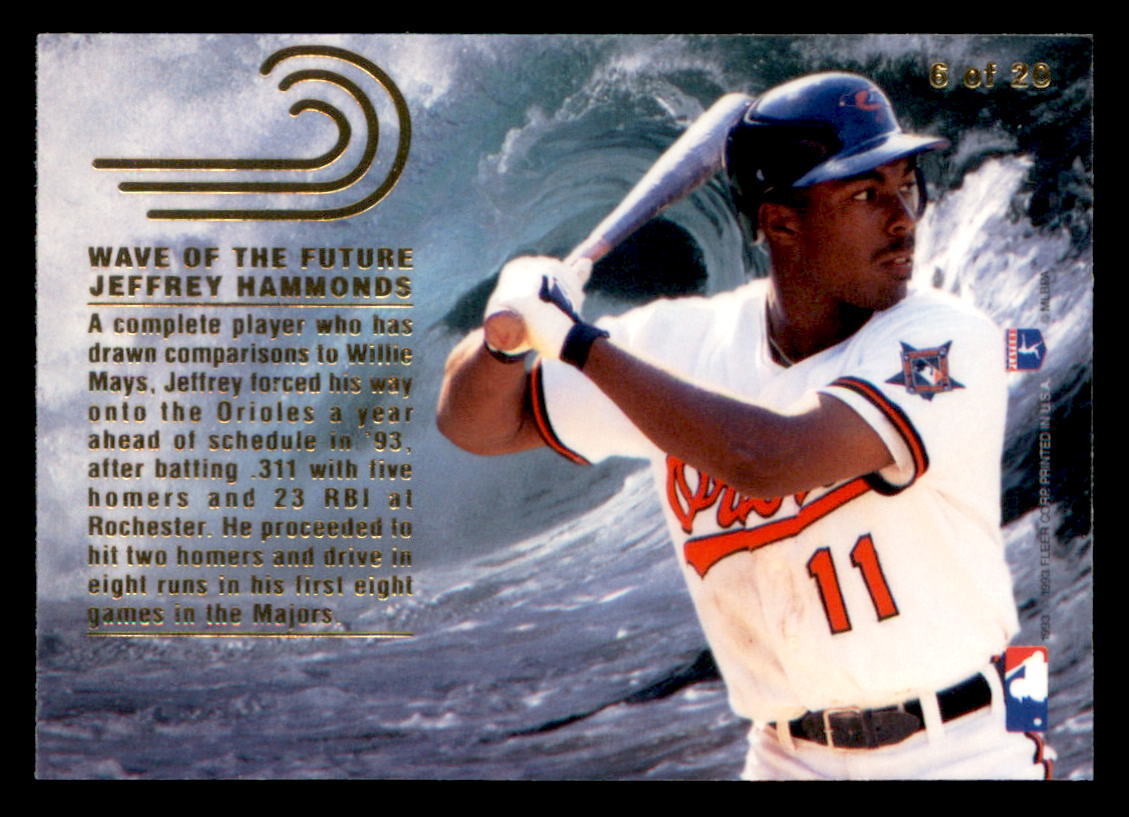1993 Flair Wave of the Future #6 Jeffrey Hammonds Baltimore Orioles | eBay