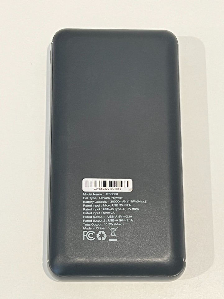 Energizer 30,000 mAh MAX Power Bank w/ LCD Screen Portable Charger USED ...