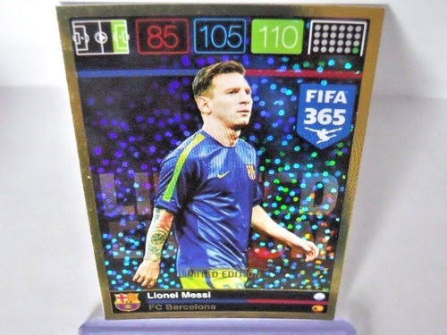 2016 Adrenalyn LIONEL MESSI Gold HOLOGRAPHIC FIFA 365 EXCLUSIVE Limited ...