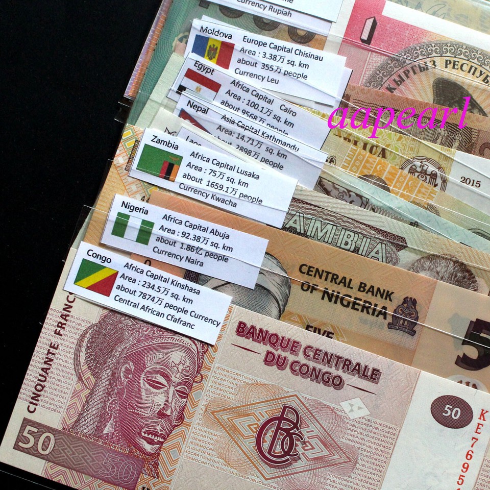 100 Different 50 Countries World Banknotes Foreign Paper Money English ...