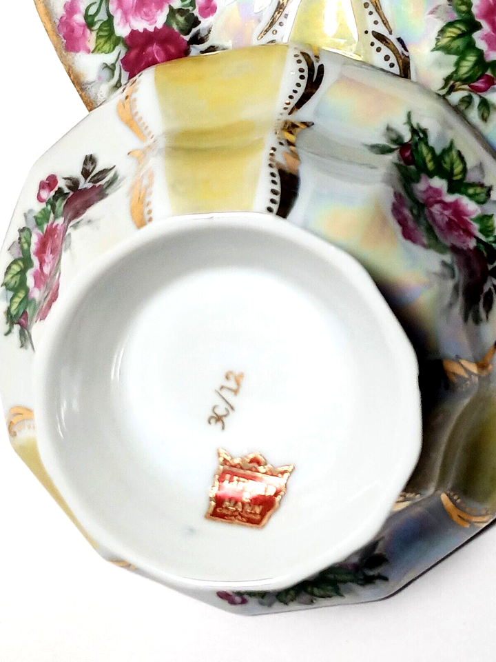 Lipper & Mann Candy Trinket Rose DishLid Pretty Porcelain Roses Gold ...