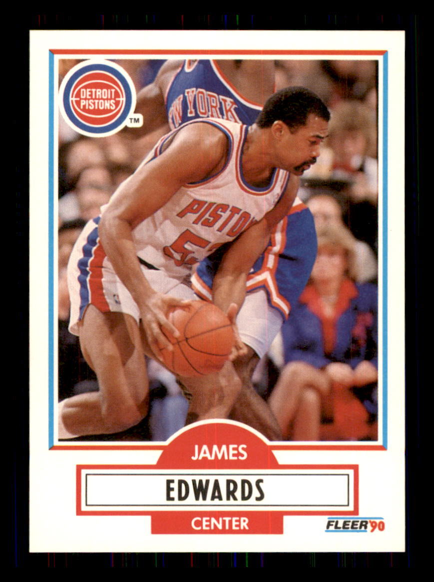 1990 Basketball Fleer James Edwards Detroit Pistons #56 2 | eBay