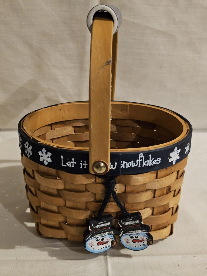 Holiday/Christmas Baskets Lot of 4 Snowflakes, Santa & More | eBay