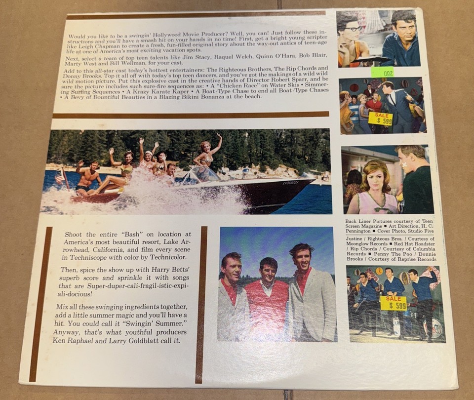 A Swingin' Summer Soundtrack LP Hanna Barbera [Rip Chords Righteous ...