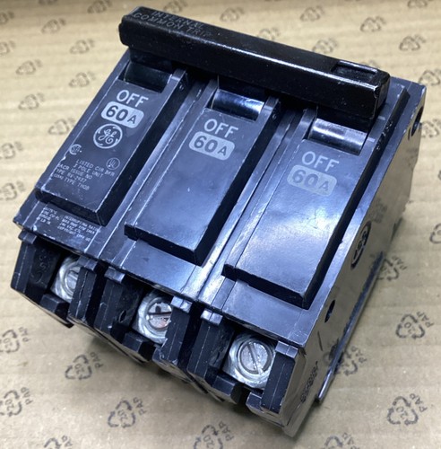 ORIGINAL Circuit Breaker GE THQB32060 60 Amp 3 Pole 1240V Type THQB ...