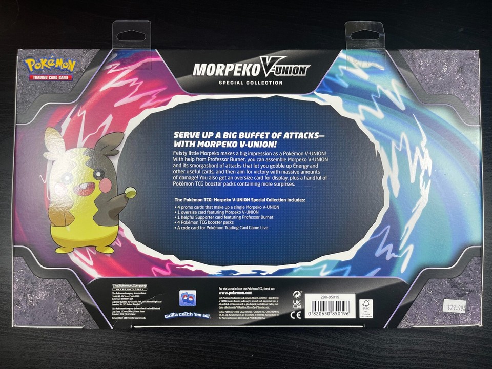 POKEMON TCG: MORPEKO V-UNION SPECIAL COLLECTION BOX SEALED 820650850196 ...