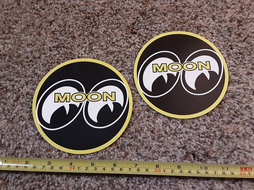 Lot of 2 Classic Black Moon Eyes Racing Decals Stickers NHRA Hot Rod ...