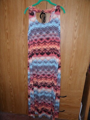 KATE & MALLERY MULTI PRINT MAXI DRESS 1X NEW | eBay