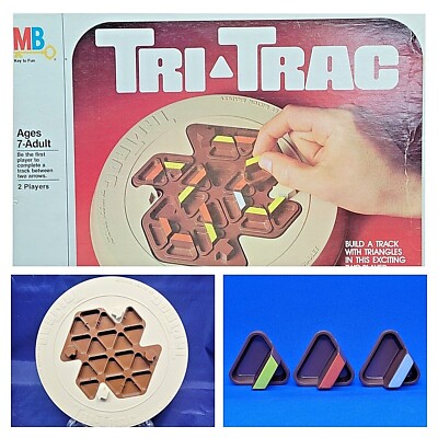 Vintage 1980 Tri Trac Game Replacement Pieces, Milton Bradley Strategy ...