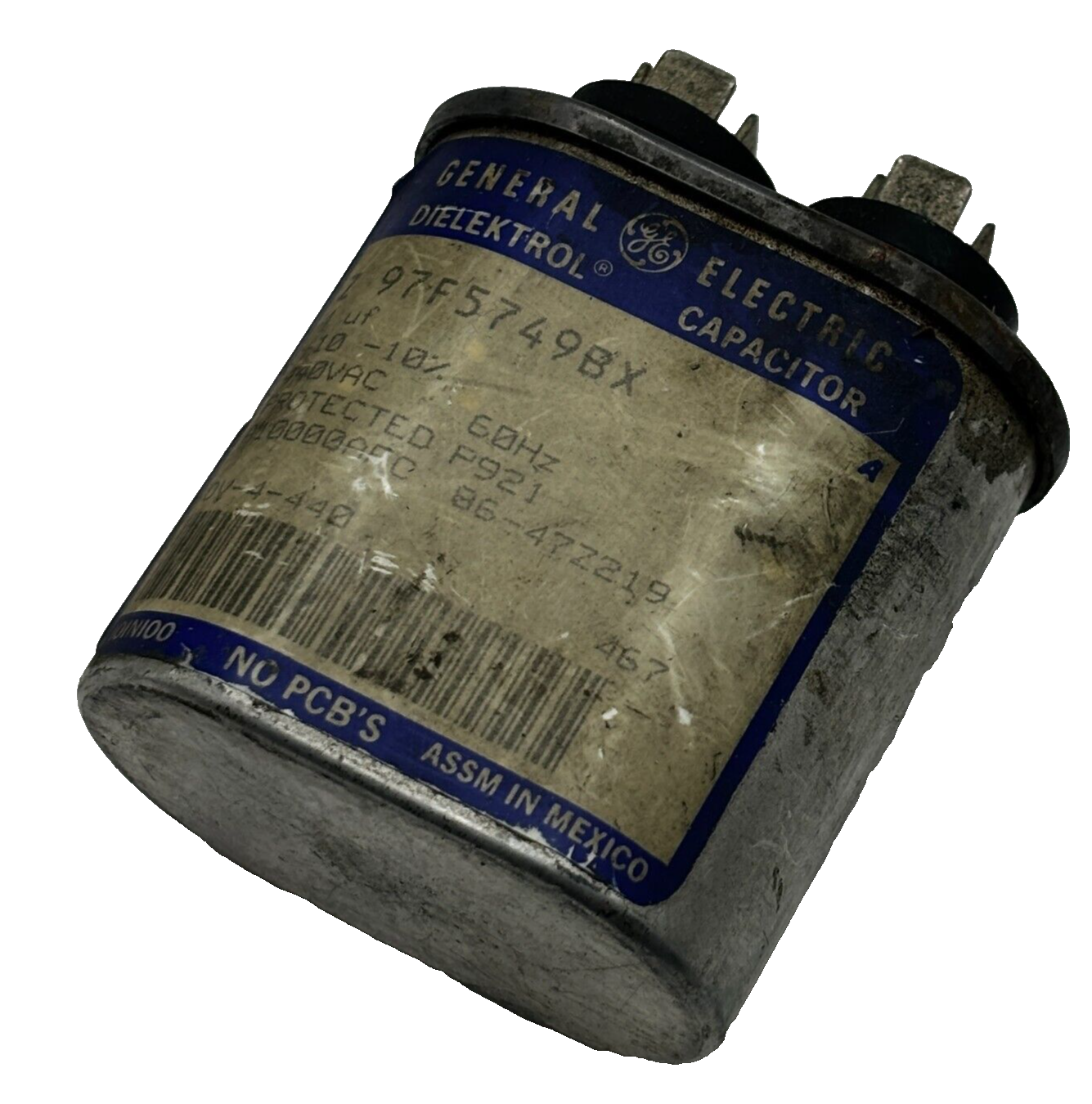 GE Dıelektrol Capacitor Oval 4 uf 440vac 60hz Z97F9001 97f5749BX | eBay