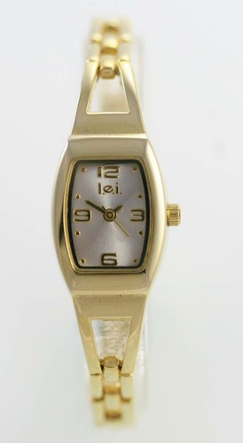 LEI Watch Womens White Stainless Gold Easy Read Water Resistant Battery ...
