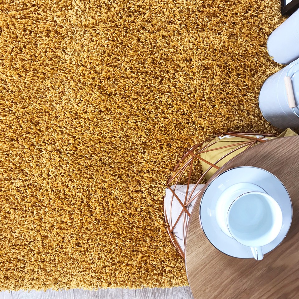 Ochre Mustard Yellow Gold Bright Large Area Rug Rugs for Living Room ...