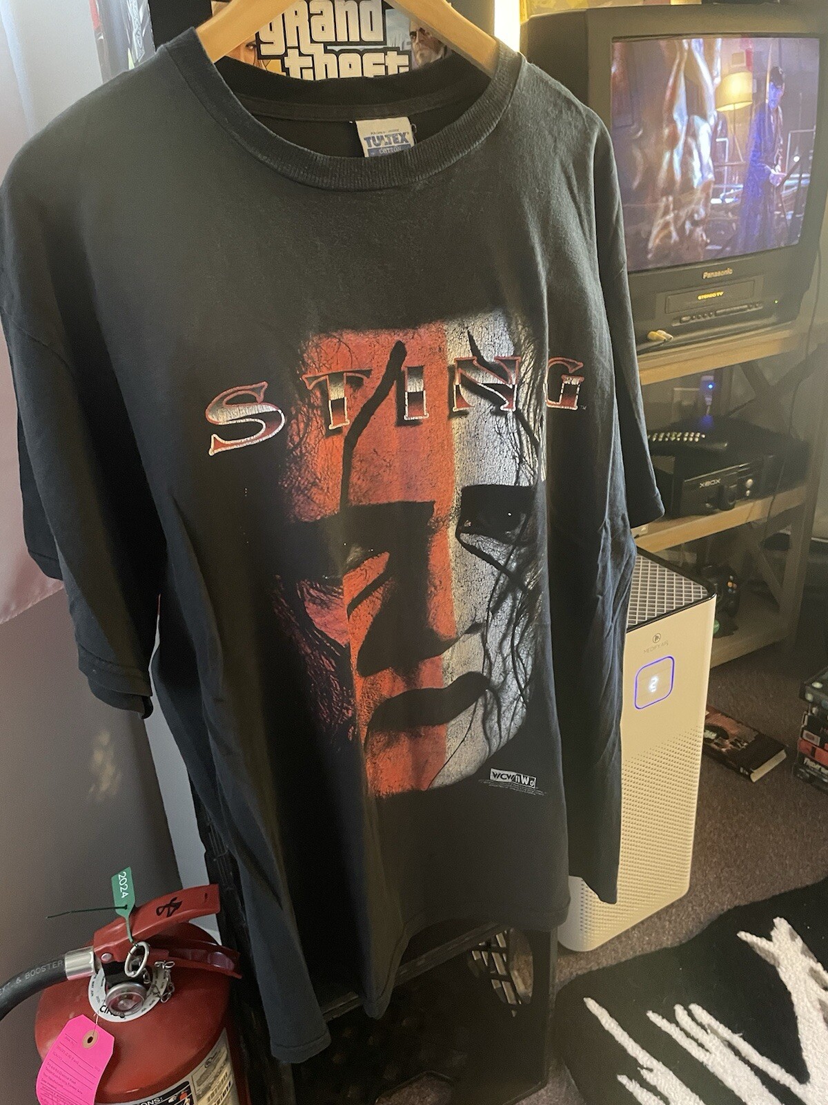 Vintage 1998 WCW NWO Sting “Big Face” Two Face Shirt … - Gem