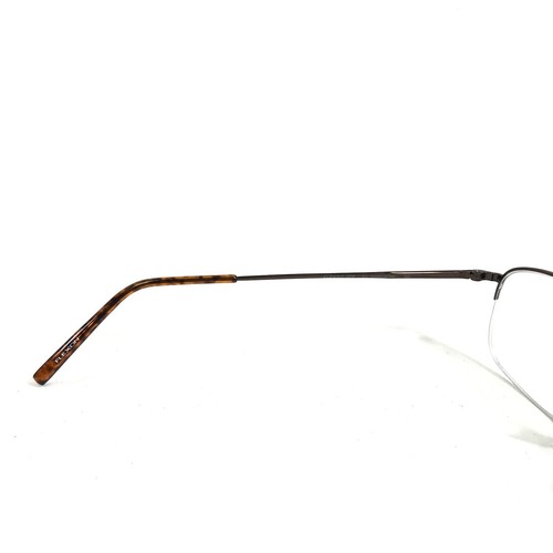 Flexon Eyeglasses Frames 606 COFFEE Brown Square Half Rim 54-19-140 | eBay