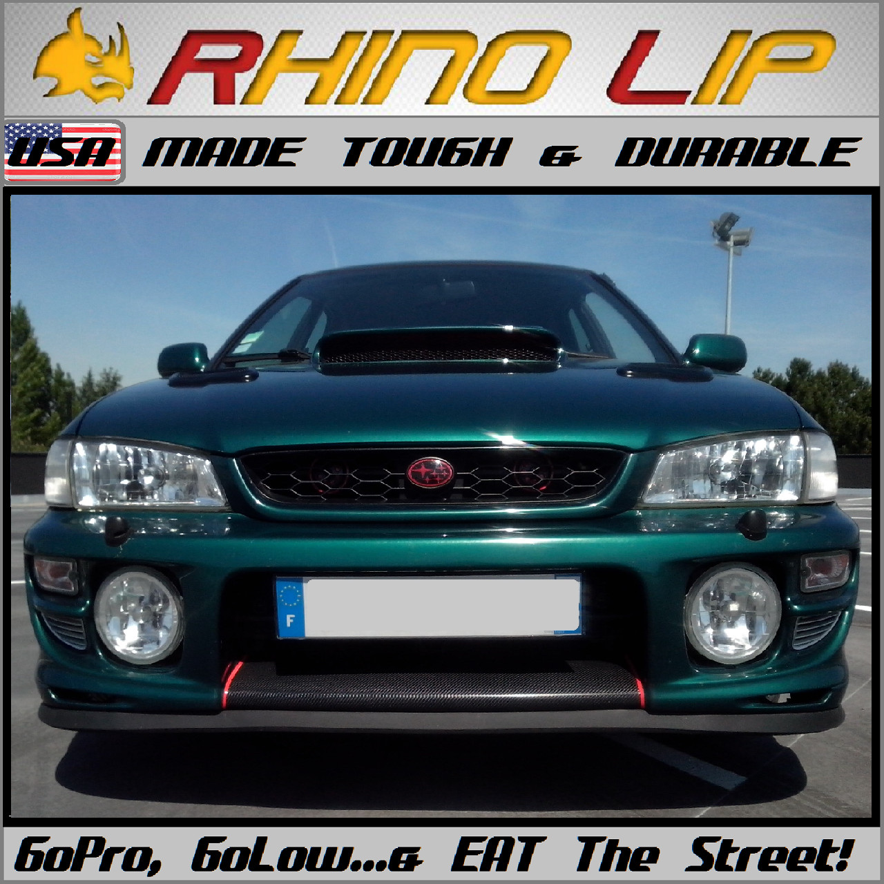 SUBARU Vivio Impreza WRX WRX-STi Pleo Front Rubber Bumper Splitter Chin ...