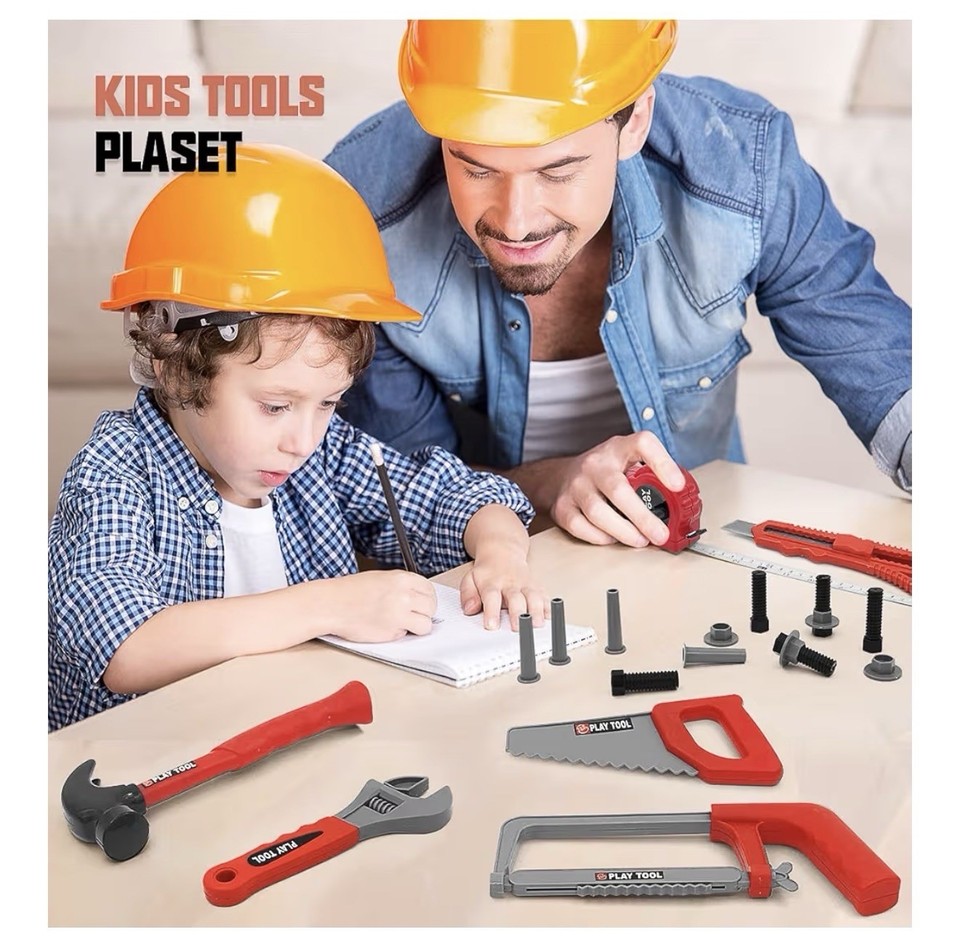 Kids Tool Set – 48 Piece Toddler Tool Set with Electronic Toy Drill ...