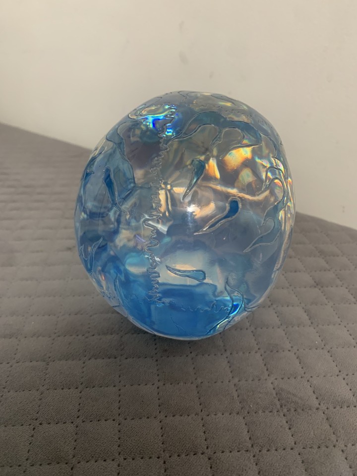 Blue Clear Resin Flame TRANSLUCENT SKULL Figurine By Summit Collection ...