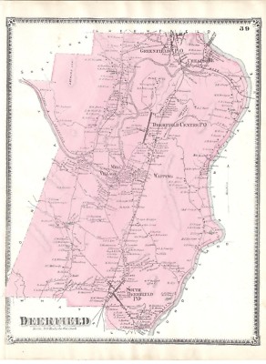 1871 DEERFIELD, MA., MAP FROM THE 1871 FRANKLIN COUNTY ATLAS. | eBay