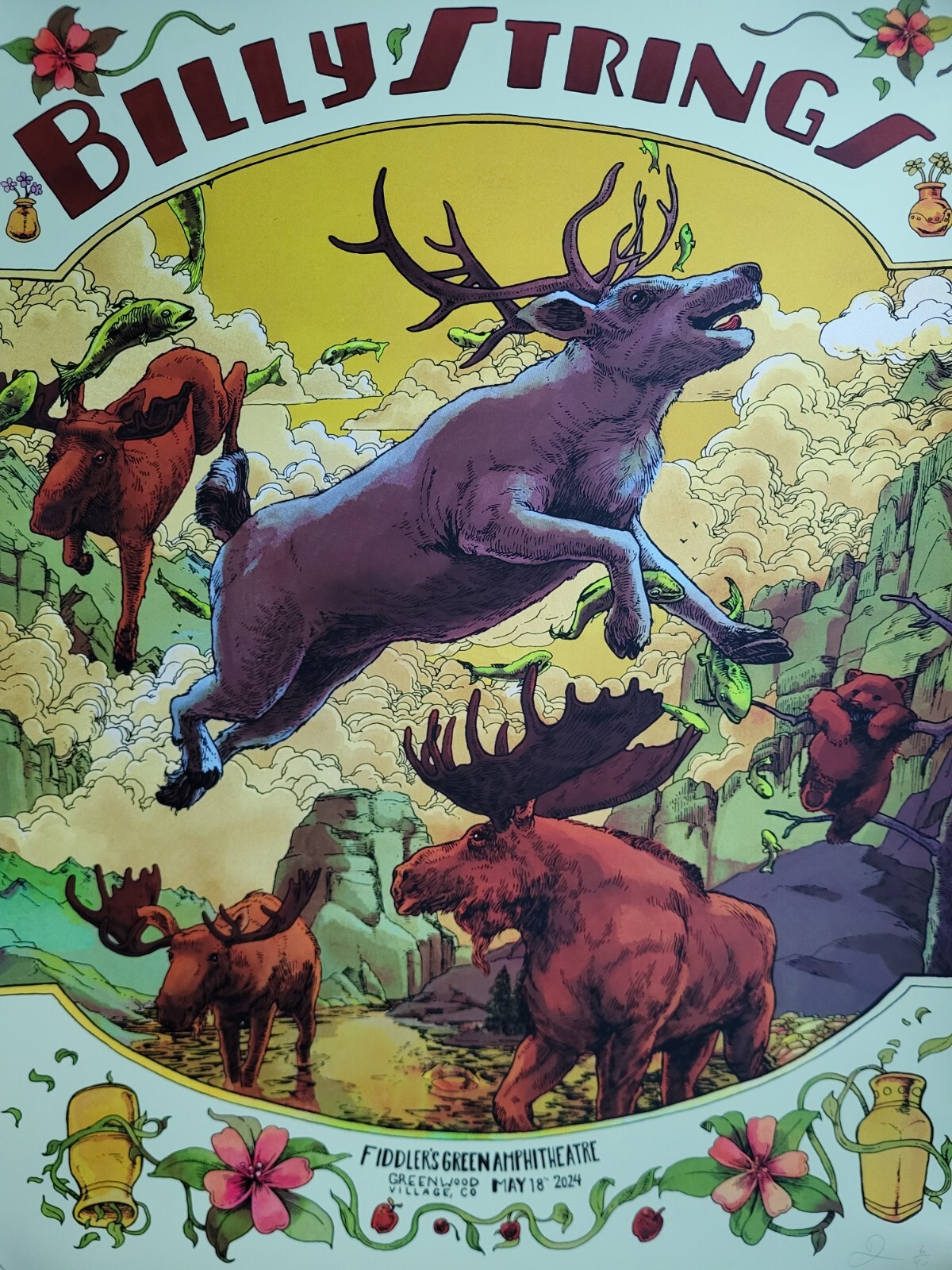 Billy Strings Poster Fiddlers Green 2024 | Grelly USA