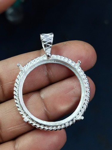 925 Sterling Silver Round Pendant setting prong jewelry Making Tools ...