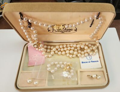 Queen Anne Collection 8mm Pearl 18"-24" Necklace Ring Earrings Bracelet ...