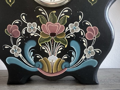 NORWEGIAN ROSEMALING WOOD WALL CLOCK FOLK ART | eBay