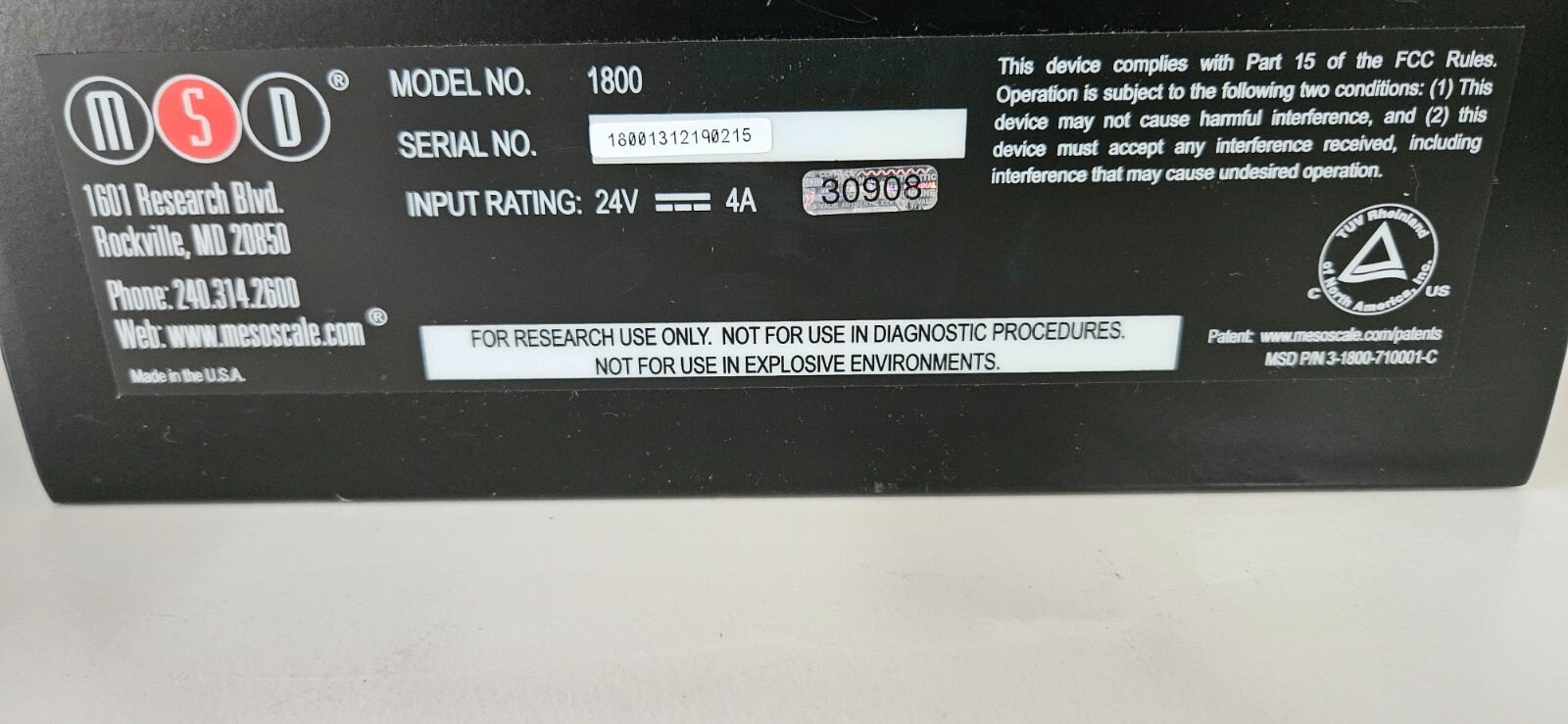 Meso Scale Discovery MSD Sector Pr2 Model 1800 Multi-Array Plate Reader ...