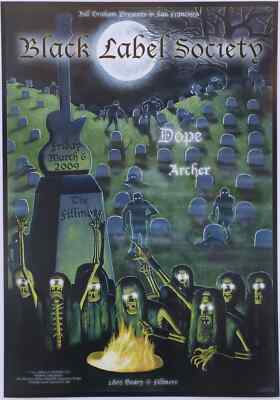 Black Label Society Concert Poster 2009 F-996 Fillmore | eBay