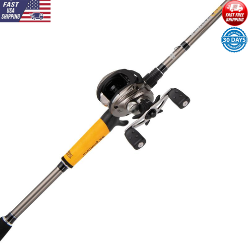 7ft Baitcast Fishing Rod Reel Combo Graphite Power Disk Drag System 6 ...