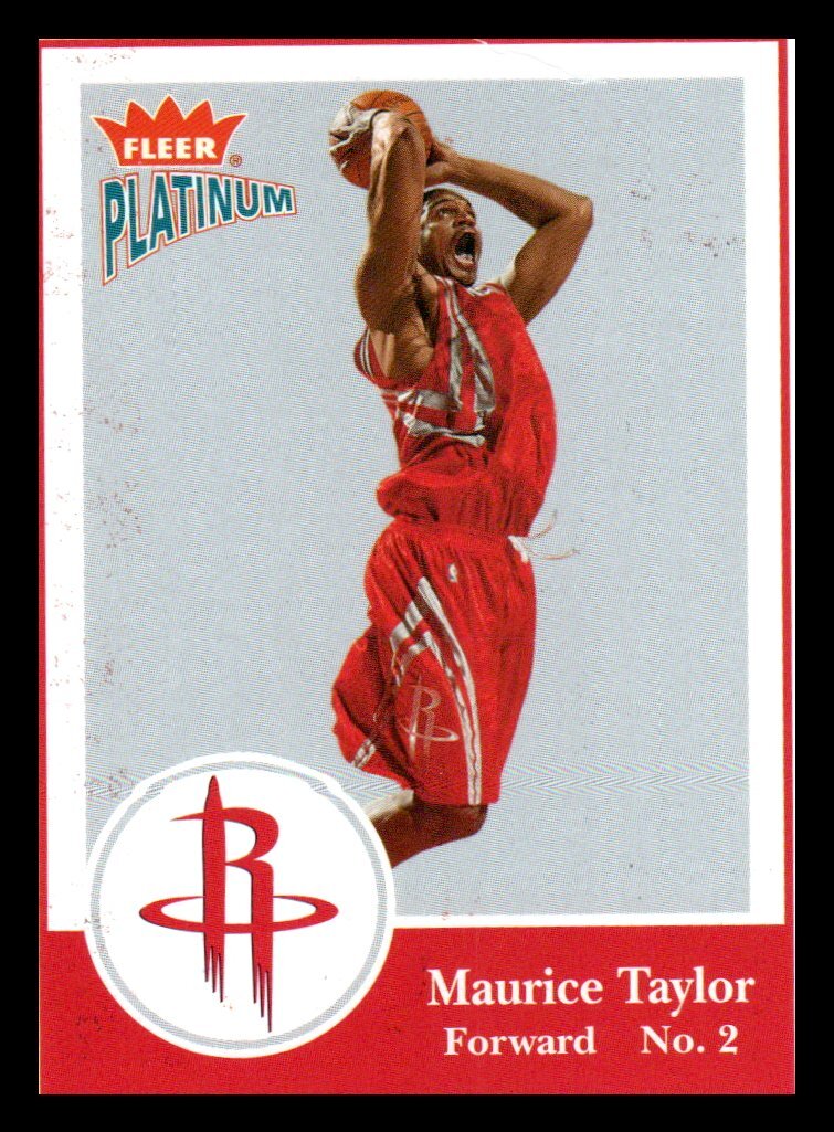 2003-04 Fleer Platinum #39 Maurice Taylor NBA Basketball Houston ...