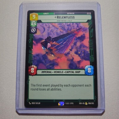 Relentless #089 Rare Star Wars Unlimited Spark of Rebellion SOR | eBay
