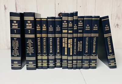 The Volume Library 13 Books Encyclopedia Yearbooks History Science ...