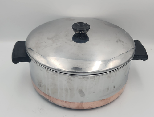 Revere Ware 6 Qt Copper Bottom Stock Pot Stainless Steel USA Vintage | eBay
