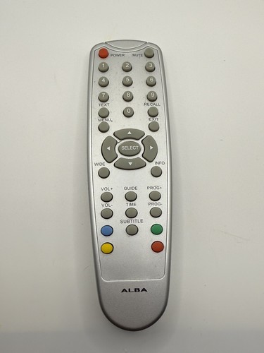 ALBA STB8 Remote Control For STB8 Set Top Box Silver Controller Pointer ...