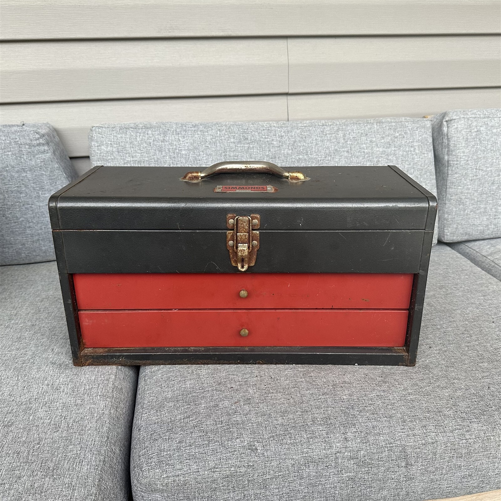 VINTAGE STEEL SIMMONDS MACHINIST TOOLBOX P22NS 2 DRAWERS | eBay