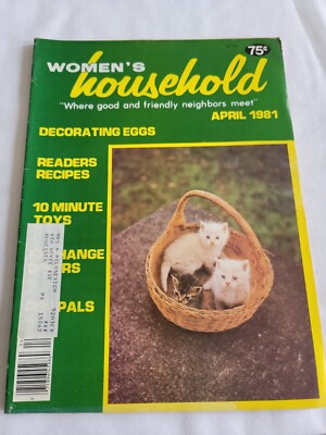 1981 April Women's household magazine Decorating eggs 10 minute toys ...