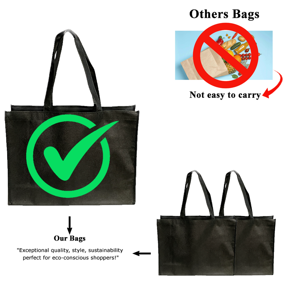 Reusable Grocery Tote Shopping Bags Hand Bags Eco Friendly 10 Pack ...