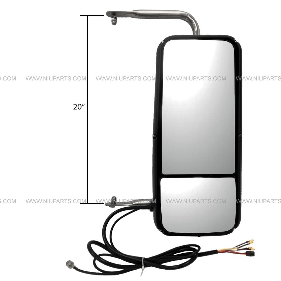 Door Mirror w/ Extension Arm Stainless Steel Power Heated - LH RH Fit ...