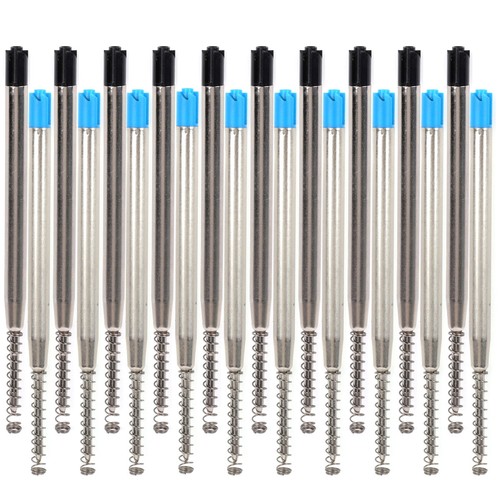 10 Pcs Ballpoint Pen Refills with Spring Ink 1.0mm Nib Medium for ...
