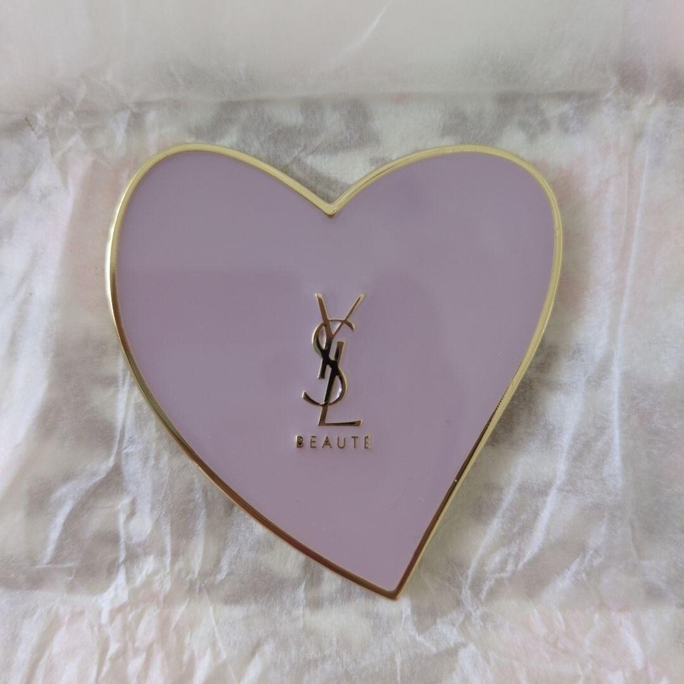 YSL hand mirror heart compact novelty 5 x 5cm YVES SAINT LAURENT Pink ...