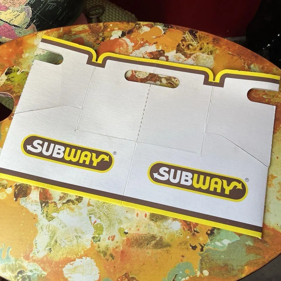 Vintage Subway Sandwich Shop 1990s Cardboard Drink Carrier, Drink Caddy ...