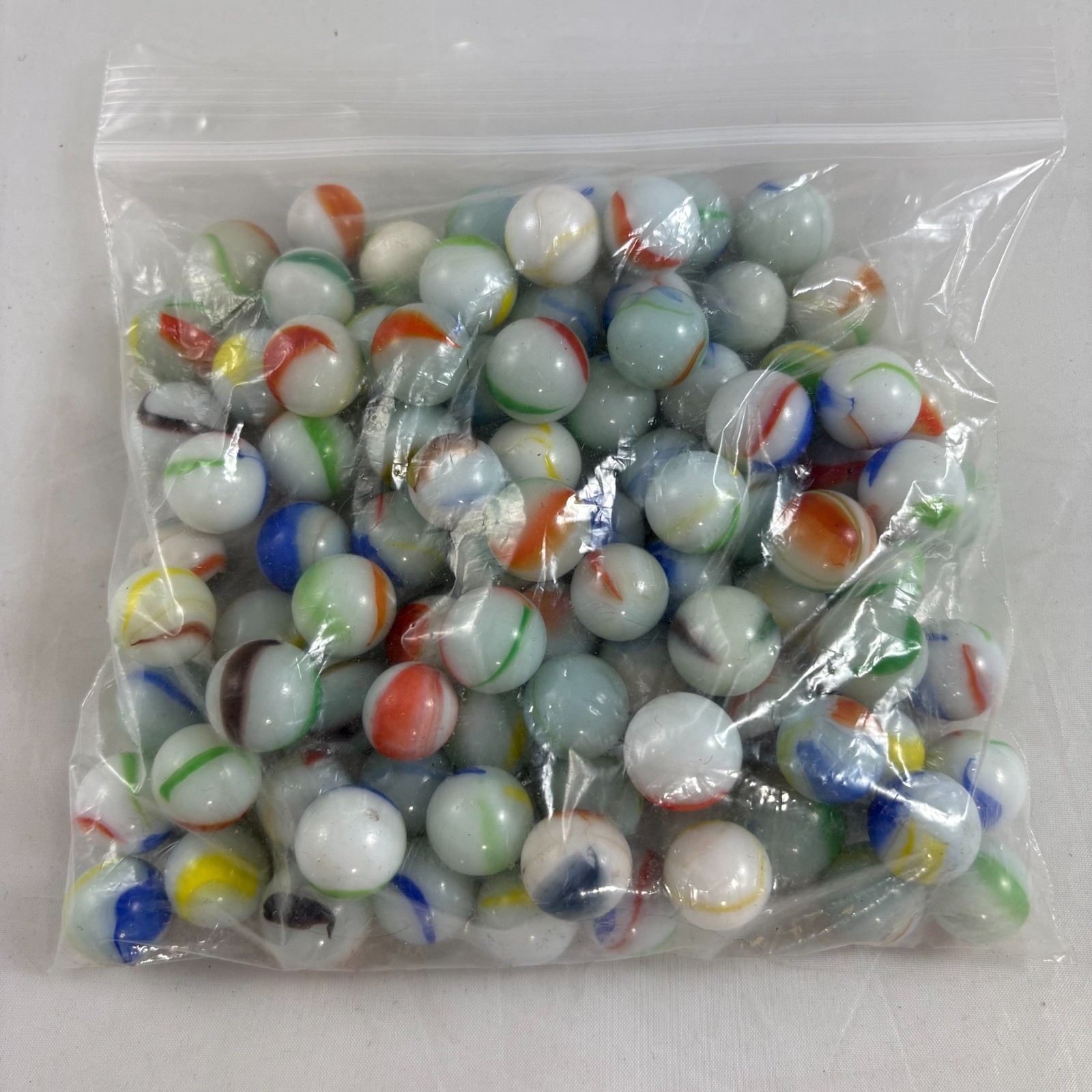 Pack of Assorted Colorful Milky Glass Marbles for Kids Bounce Game Home ...