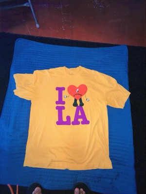 Bad Bunny Los Angeles Sofi Exclusive Tour Merch T-Shirt Lakers XLarge ...