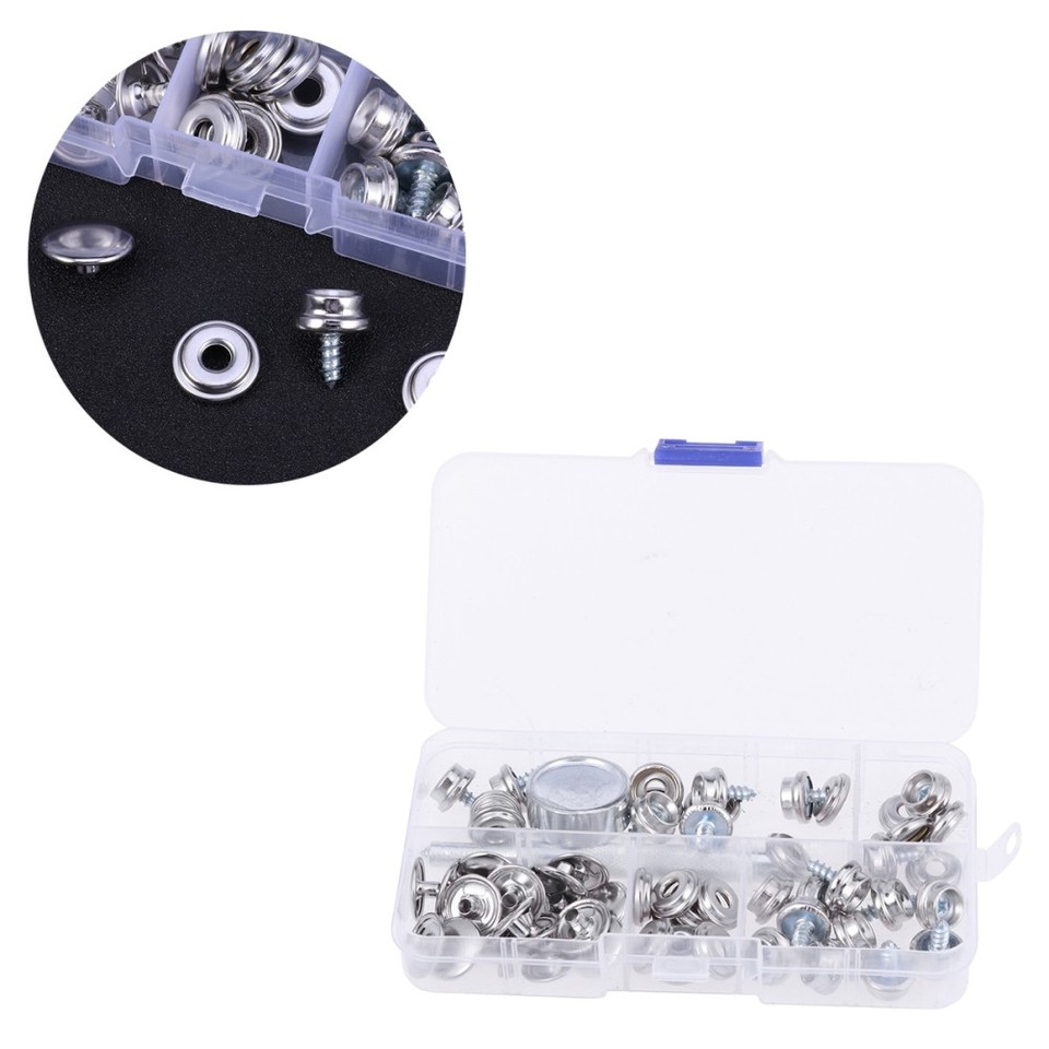 Snaps Fastener Screw Snaps Heavy Duty Metal Snaps Button Kit Tent Boat ...