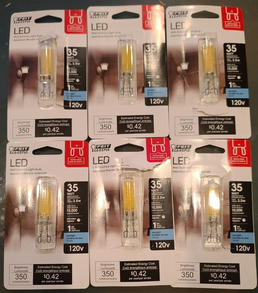 Feit Electric G9 LED Bulb Daylight 35 Watt Equivalence 5000K 350 Lumens ...