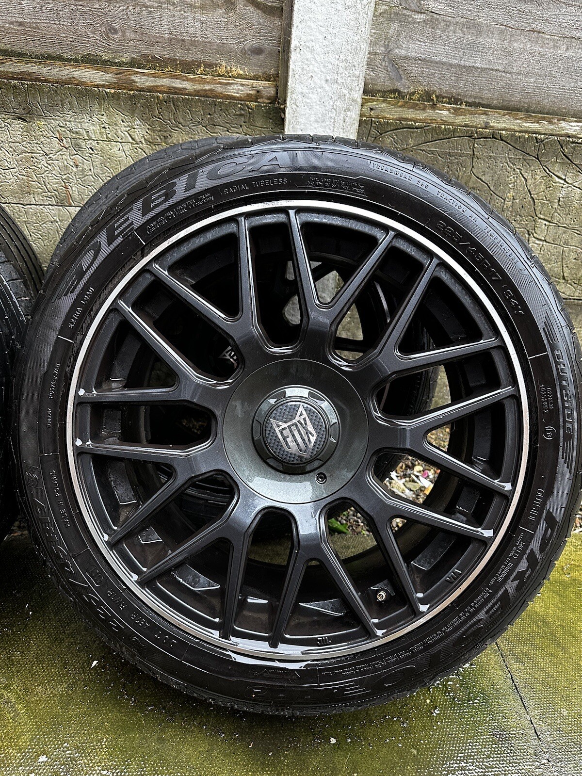 fox racing alloy wheels vr3 carbon grey, chrome lipped 17inch alloy ...